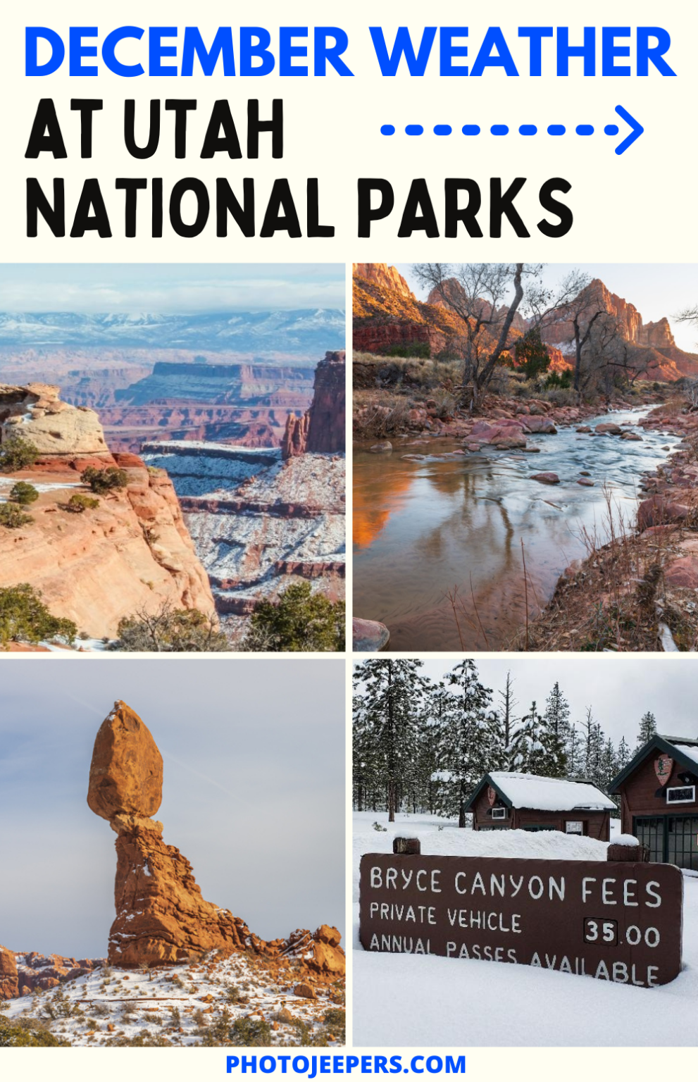 Utah National Parks Weather in December - PhotoJeepers